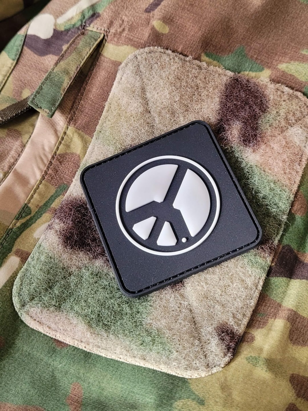PEACE Symbol 3D Velcro Rubber Patch, 8,5 Cm Diamond, Patch Incl., PVC ...