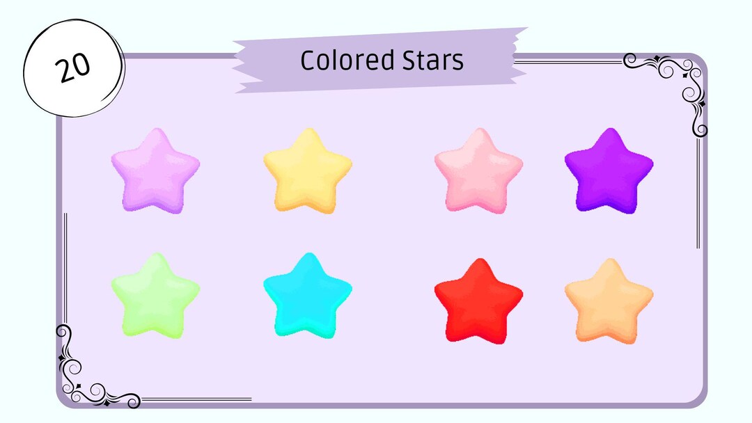 20 Colored Stars Animated Emote for Twitch, Youtube and Discord - Etsy ...