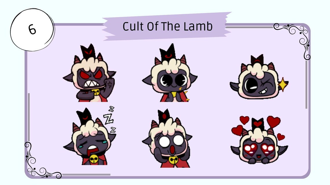 6 Cult of the Lamb Animated Emote for Twitch, Youtube and Discord - Etsy