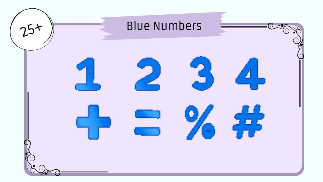 25+ Blue Numbers and Symbols Animated Emote for Twitch, Youtube and ...