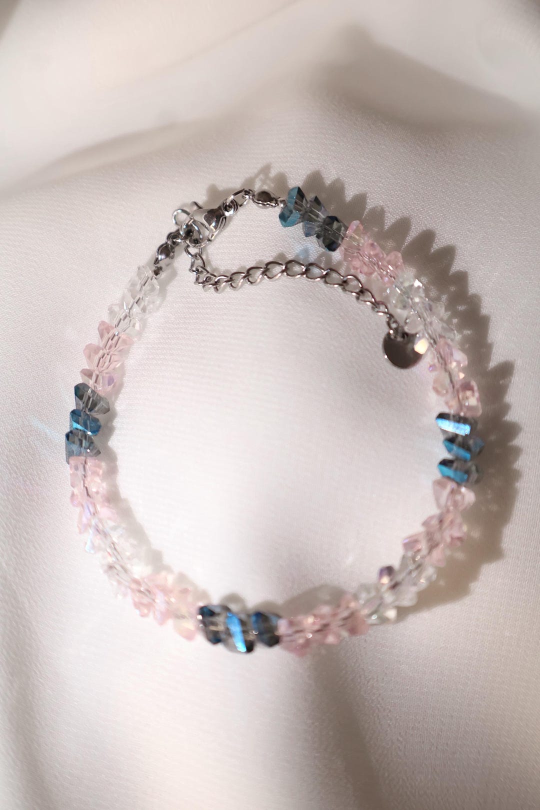 Transgender Pride Flag Bracelet. Trans Pride Bracelet. Crystal Bracelet ...