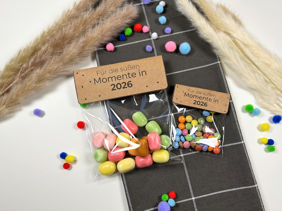 Bag Closure for Sweet Moments | Printable Template for a Small New Year ...