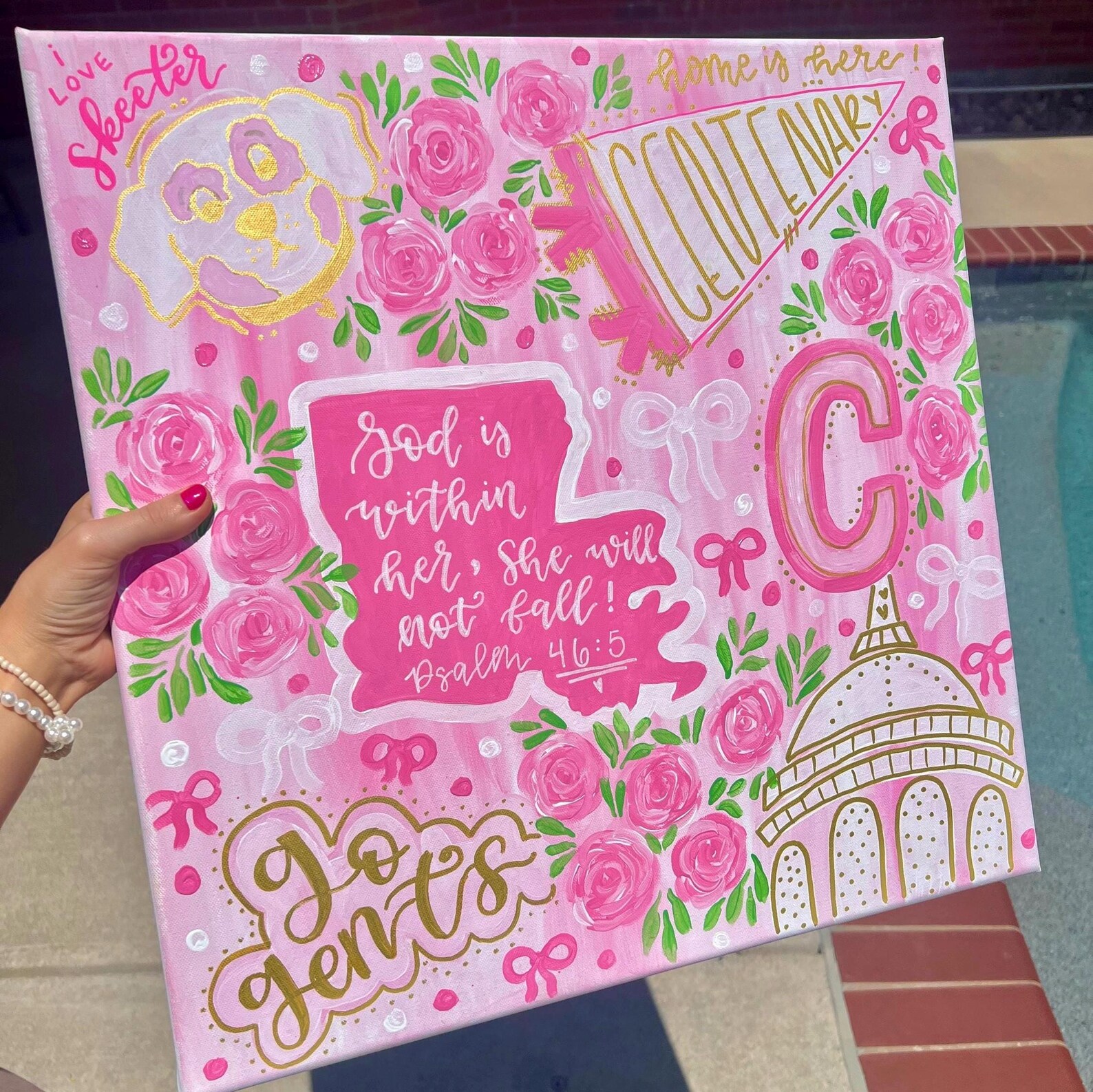 Custom College Canvas Painting | College Canvas | Preppy | Cute | Dorm ...