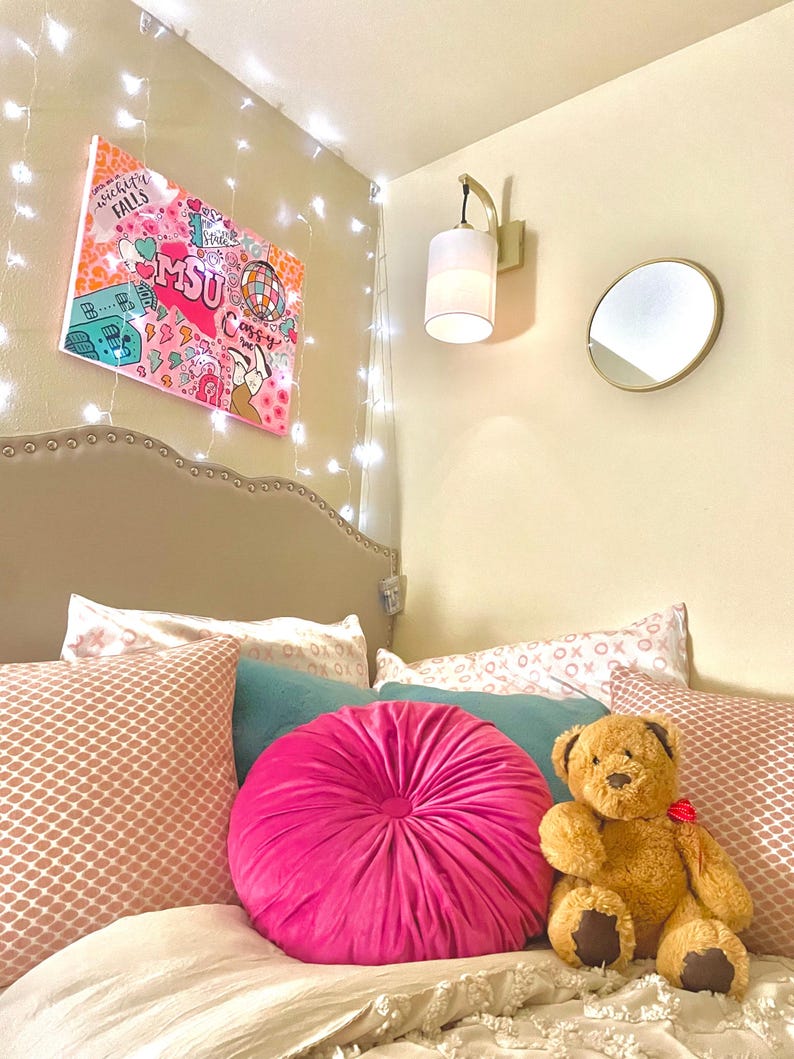 Custom College Canvas Painting | College Canvas | Preppy | Cute | Dorm ...