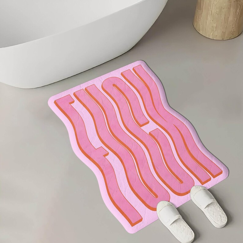 Wavy Typography Rug–a Bold, Funky, and Modern Statement Piece for ...