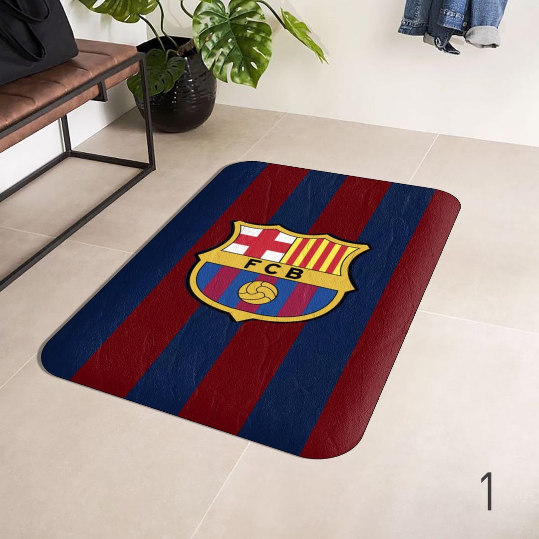 FC Barcelona Logo Rug, Custom Football-inspired Rug, Soccer Fan Gift ...