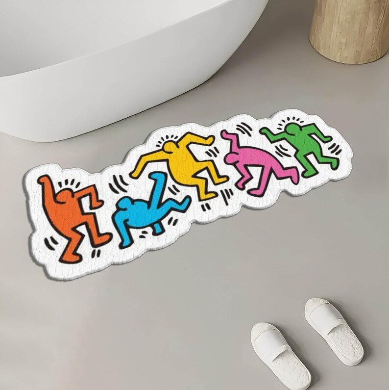 Keith Haring Dancing People Rug| Keith Haring Dancing Carpet| Style ...