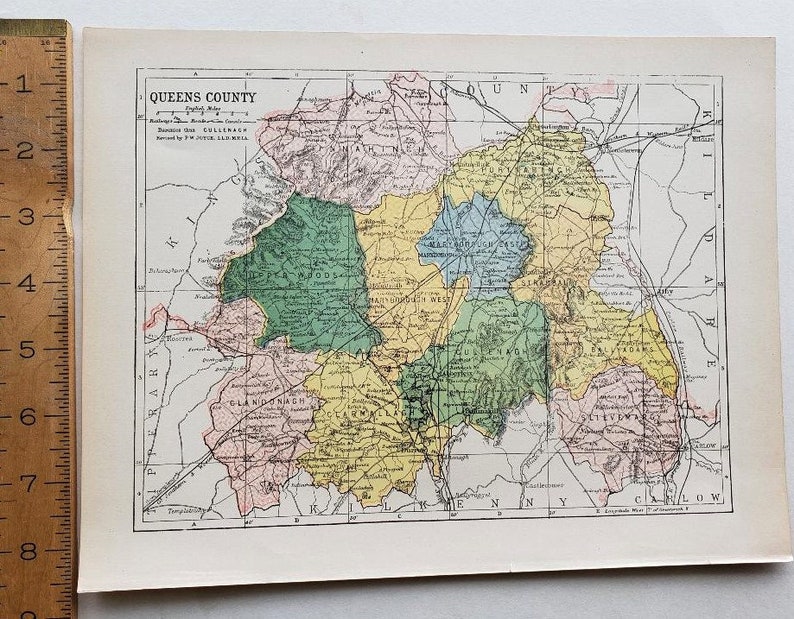 1901 ONE Antique Ireland County Map | Etsy