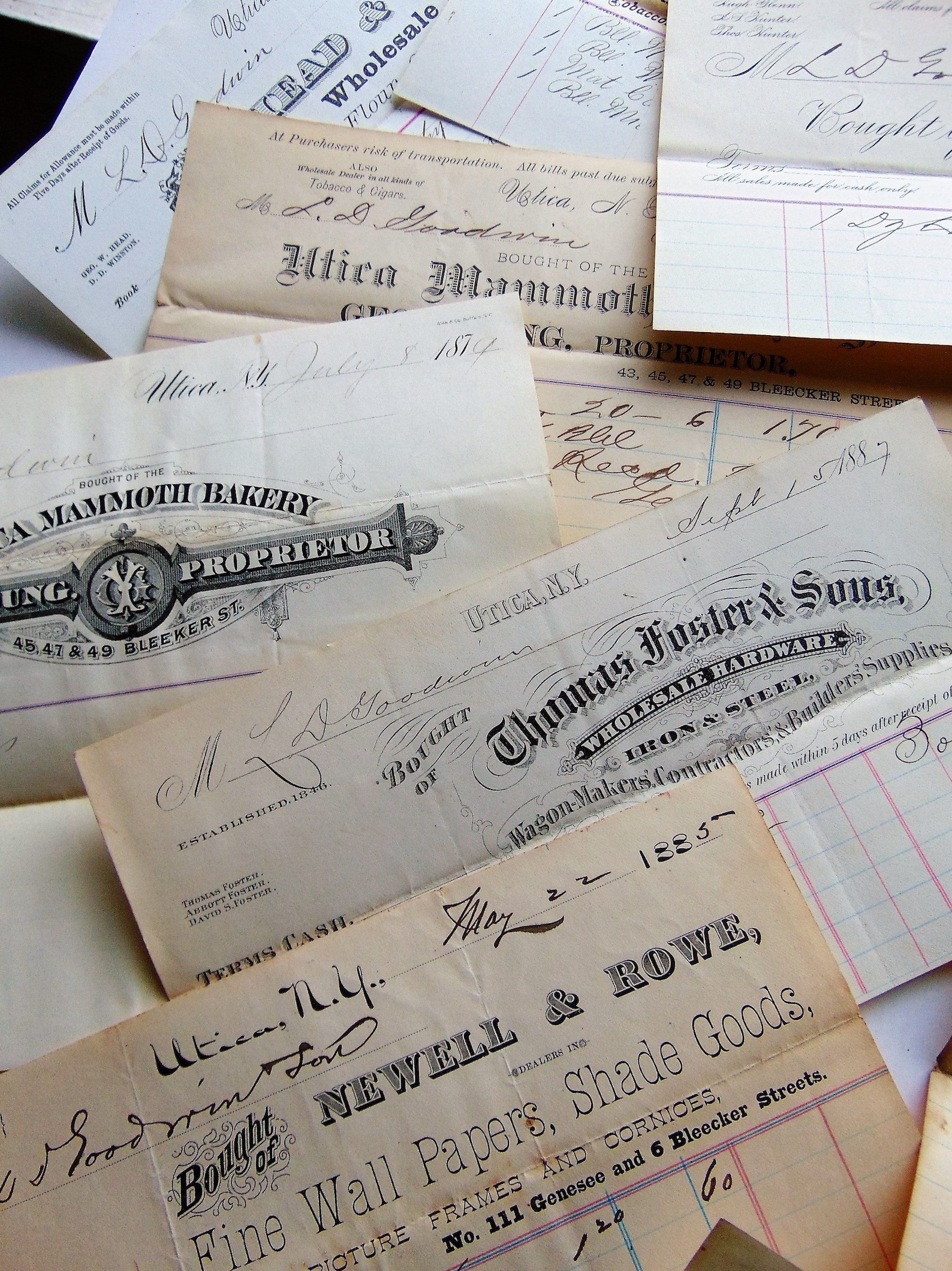 SALE *one* Antique Receipt 1870s, 1880s, or 1890s - Etsy