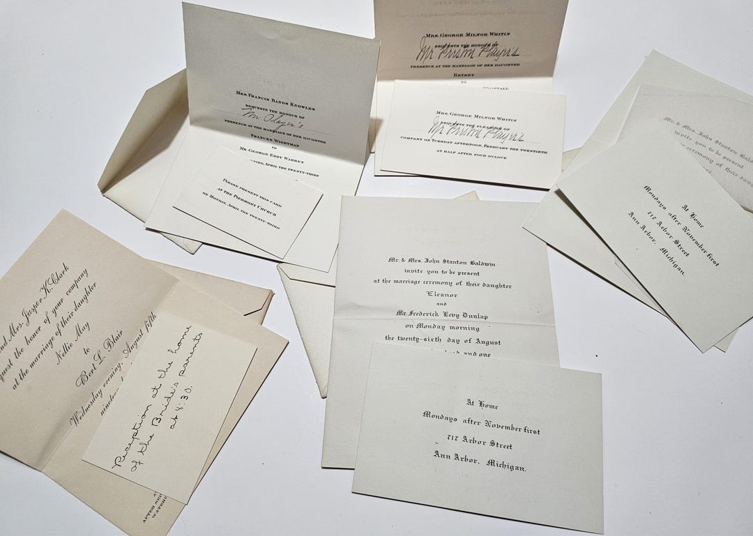 1900s TWO Antique Wedding Invitations - Etsy