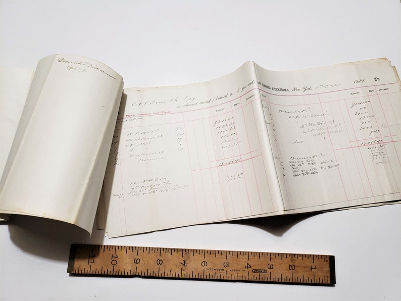 1880 Large Antique Ledger - Etsy