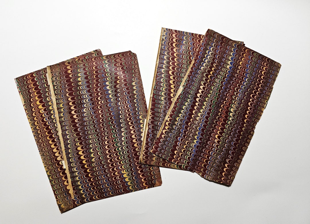 1870s Antique Marbled Paper - ONE SET - Etsy