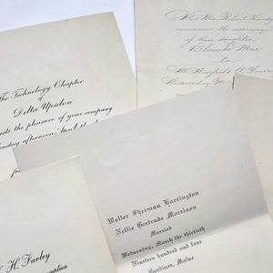 1900s Antique Wedding Reception Invitations TWO - Etsy