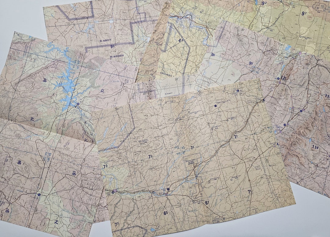 1980s Large Pilot Maps - 8 Maps - Etsy