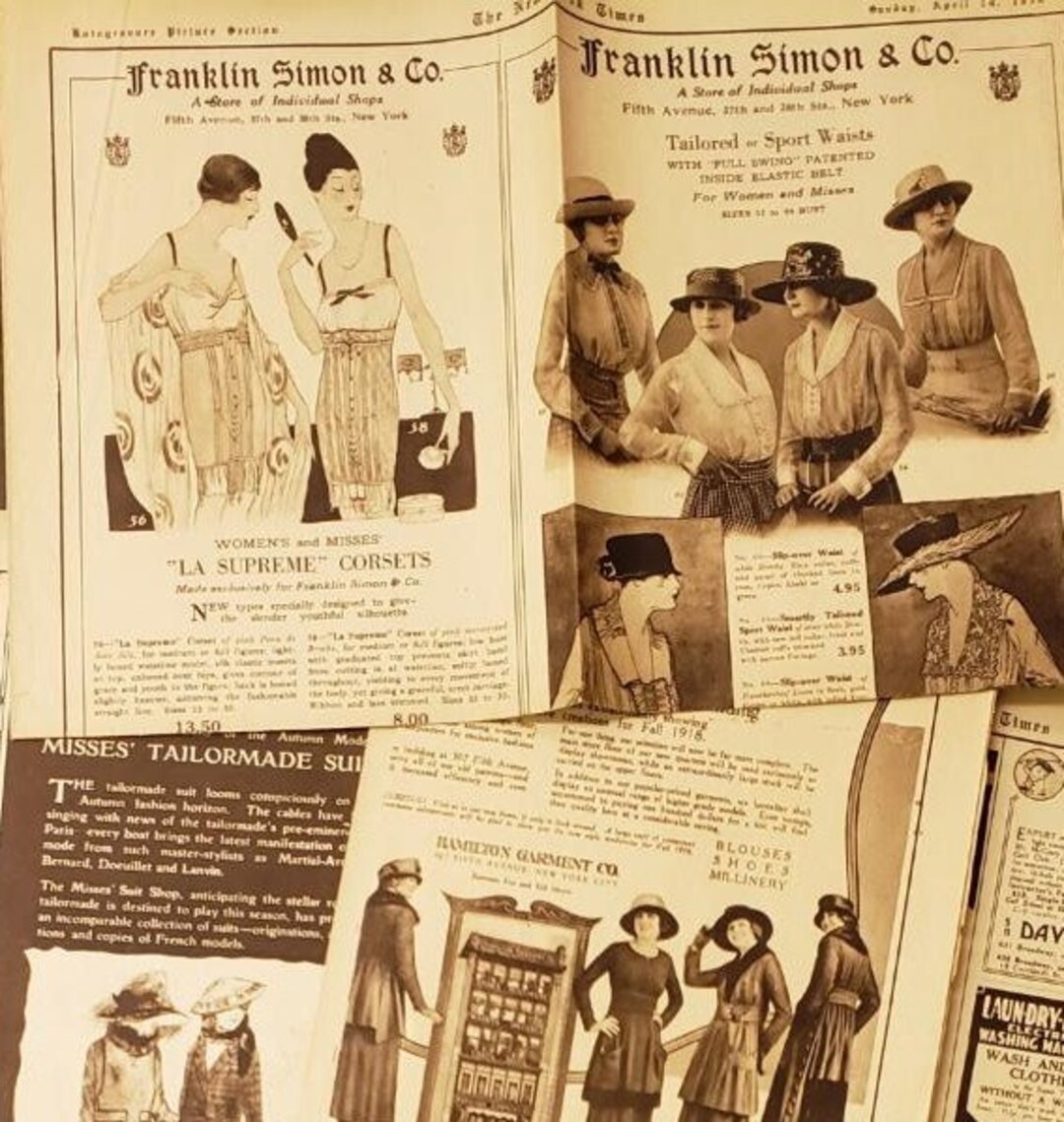 1919 TWO Antique Newspaper Ad Pages - Etsy