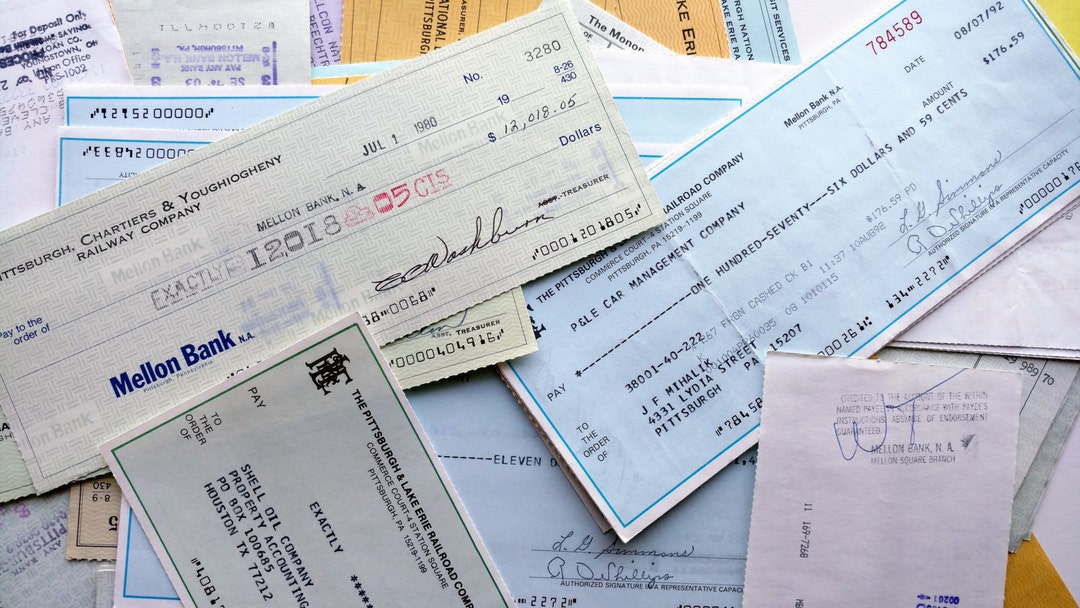 15 Vintage Railroad Checks 1970's & 1980's - Etsy