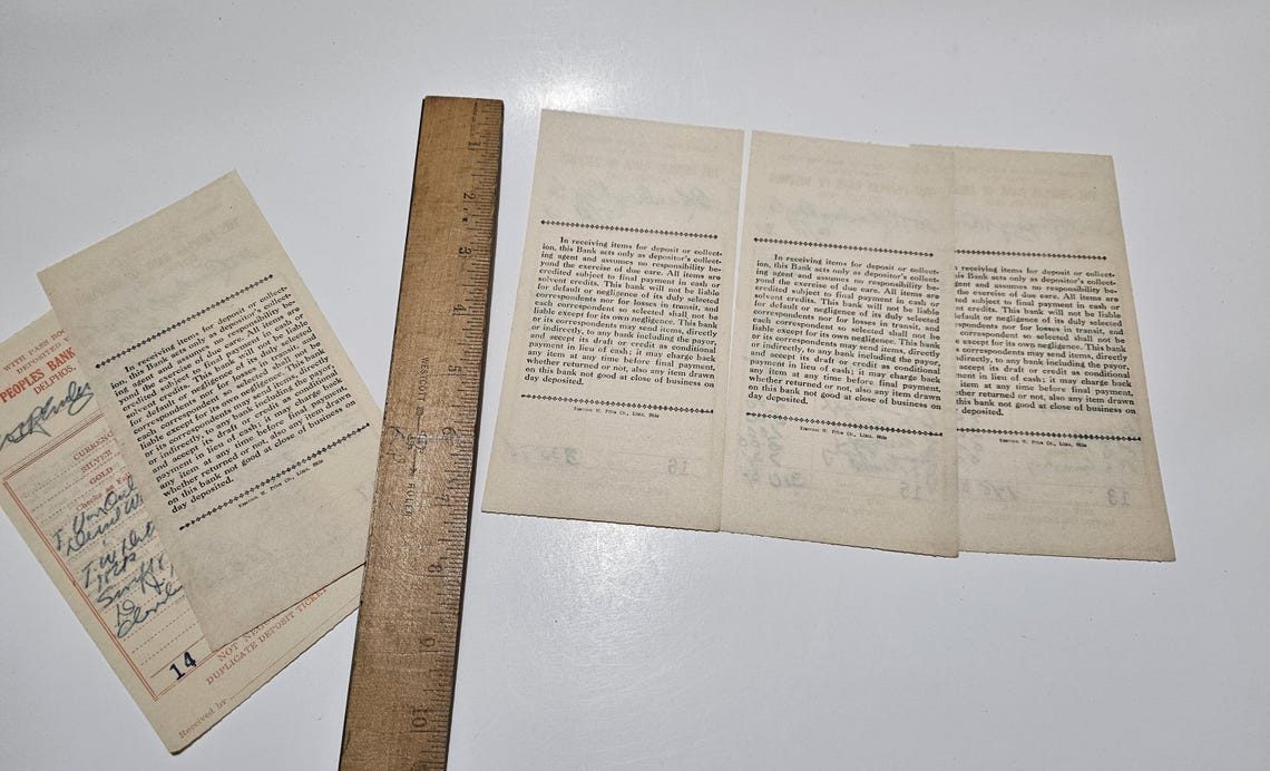 1931 Vintage Banking Receipts - 5 - Etsy