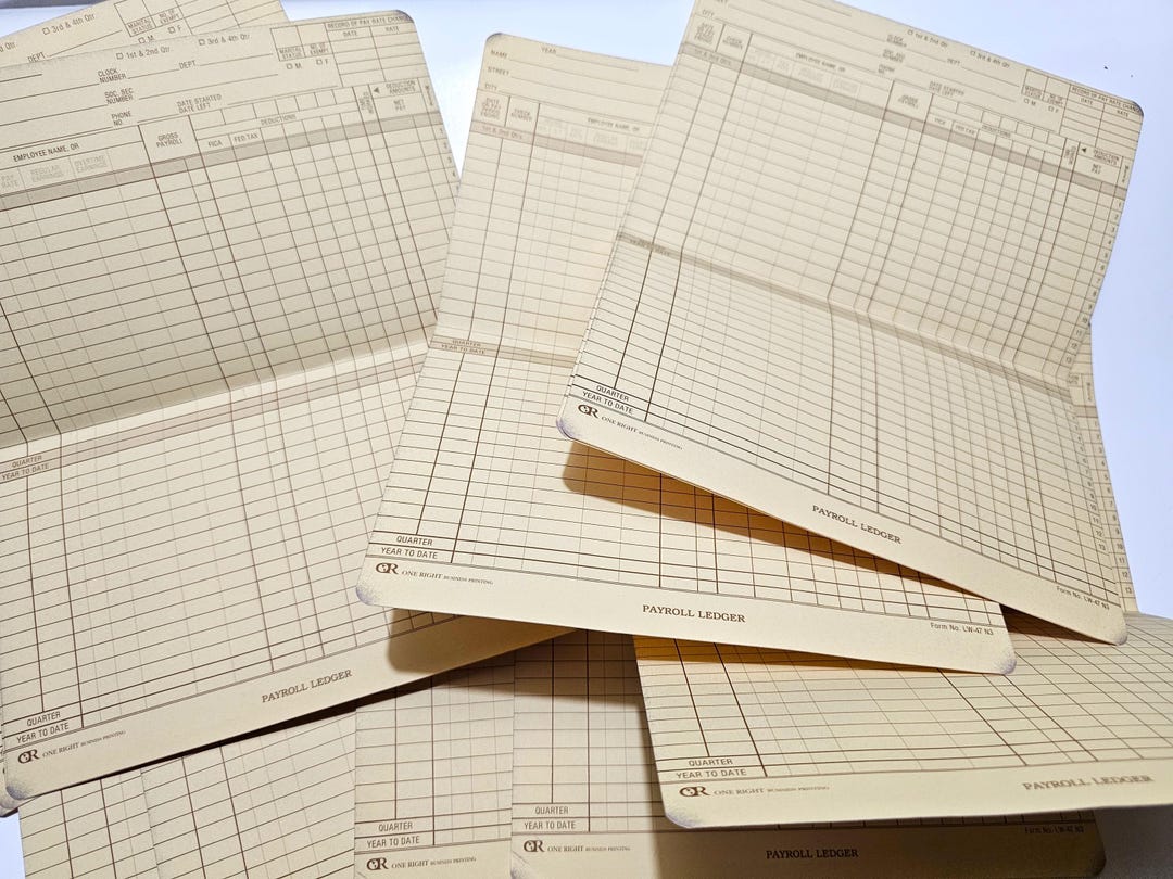Vintage Blank Ledger Pages - 10 Sheets - Etsy