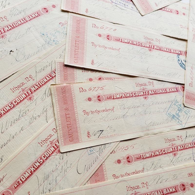 Antique Bank Check - Etsy