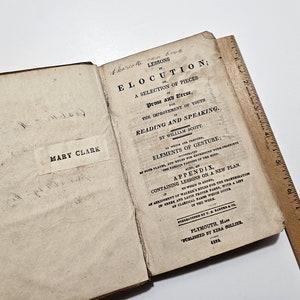 1825 Lessons in Elocution Or, A Selection of Pieces in Prose and Verse ...