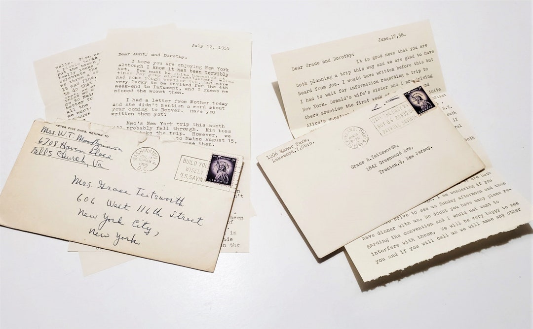 1950s Typed Letters 2 - Etsy