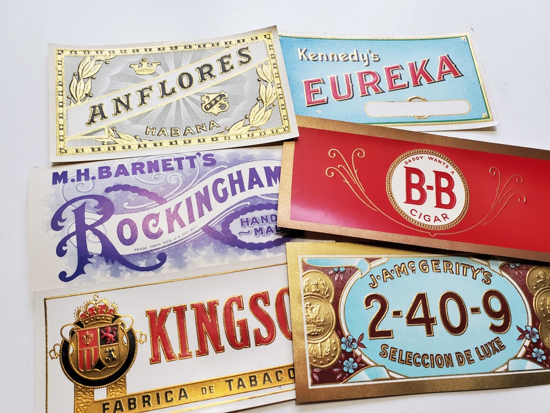 Antique Cigar Box Labels - 6 - Etsy