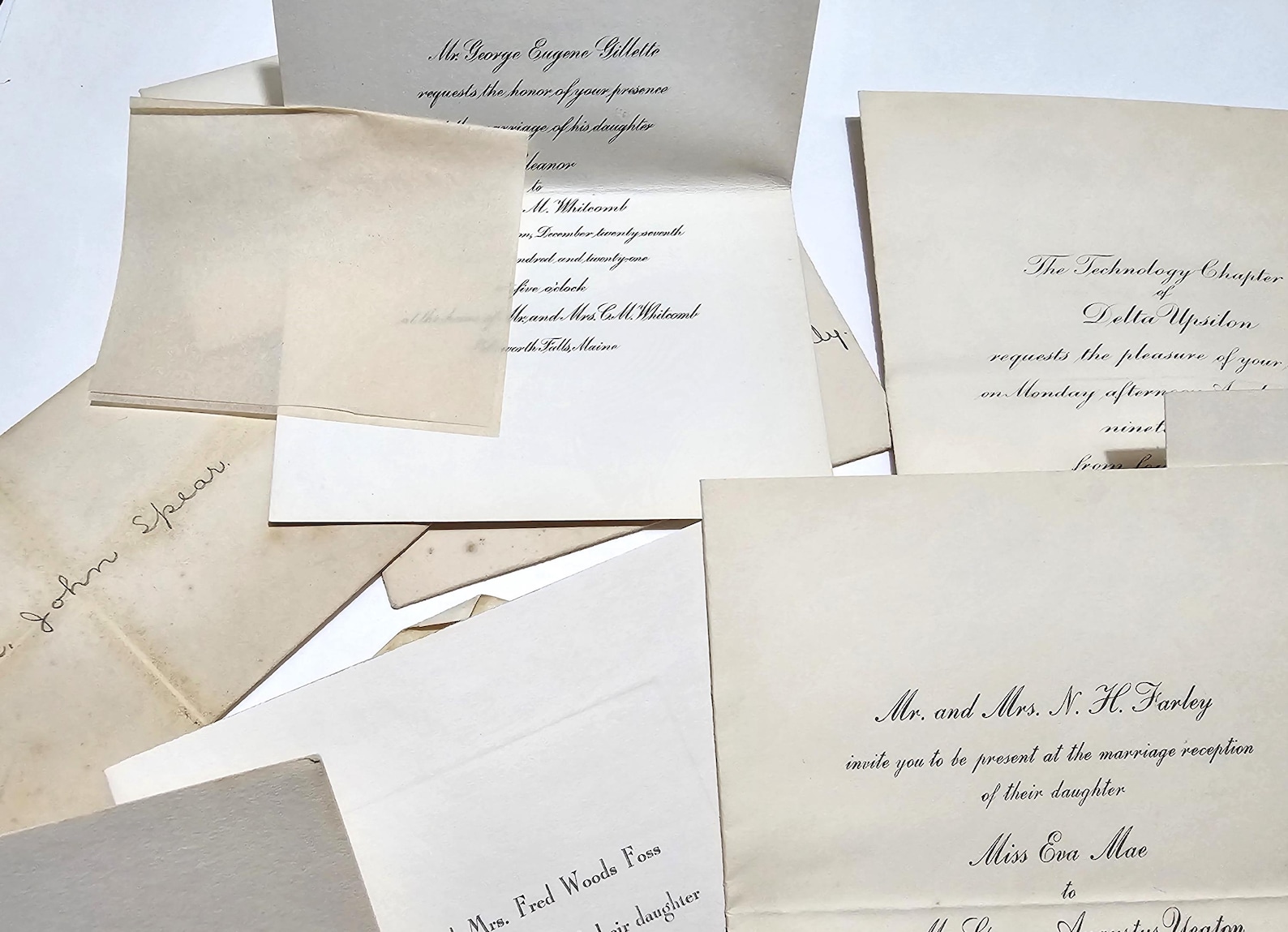 1900s Antique Wedding Reception Invitations TWO - Etsy
