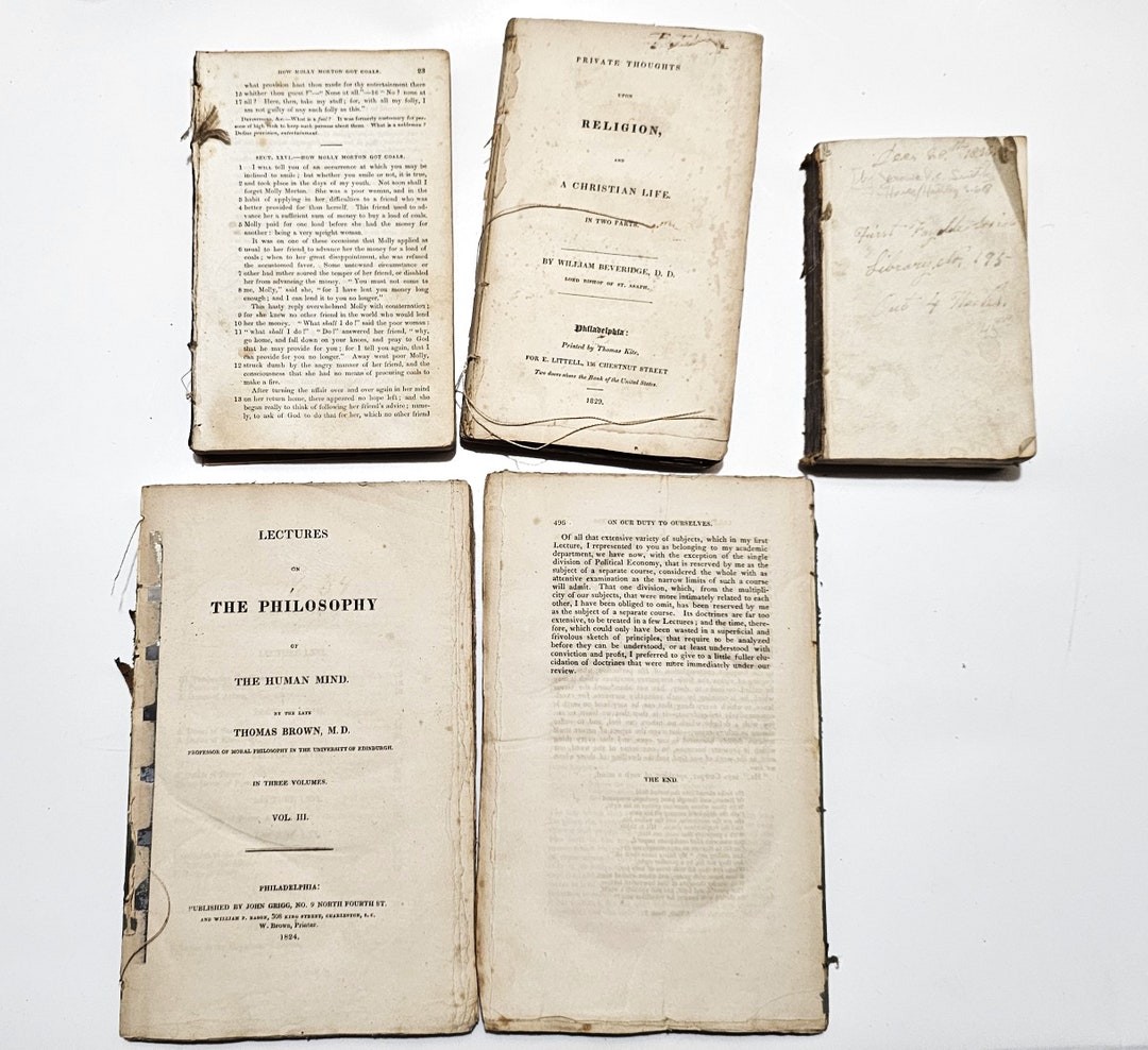 1800s Worn Books ONE Text Block studio B - Etsy