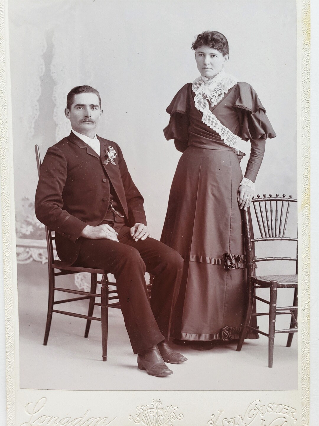 1870's Couple - Victorian Cabinet Card - Etsy