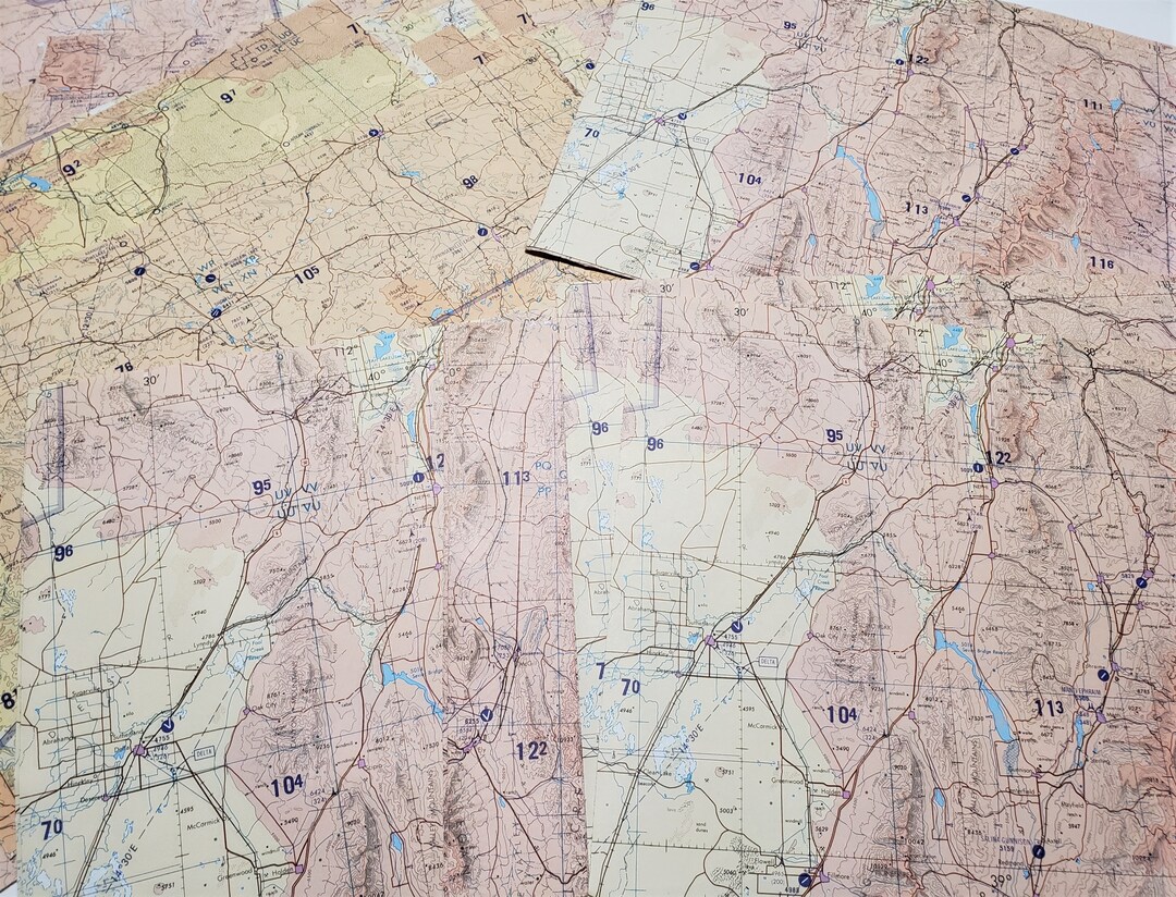 1980s Large Pilot Maps 8 Maps - Etsy