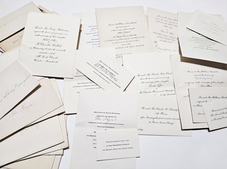 1900s THREE Antique Wedding Invitations - Etsy
