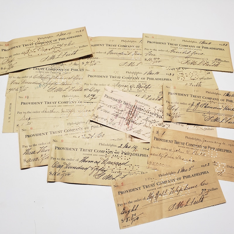Old Bank Checks - Etsy