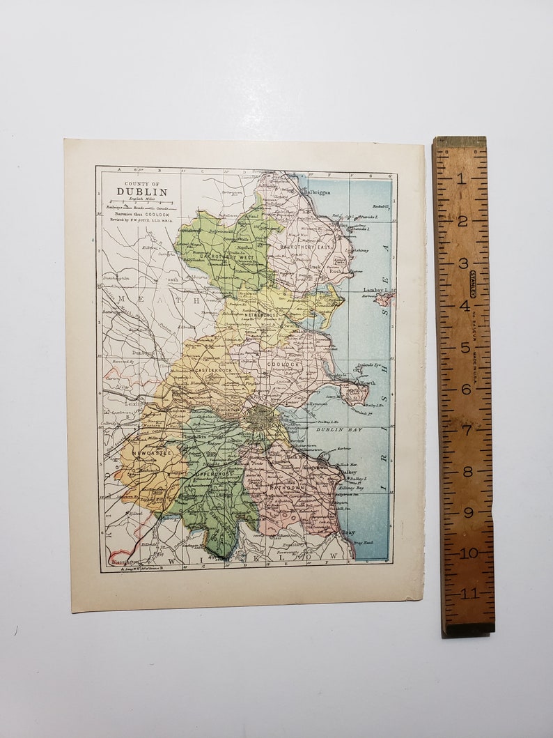 1901 ONE Antique Ireland County Map - Etsy