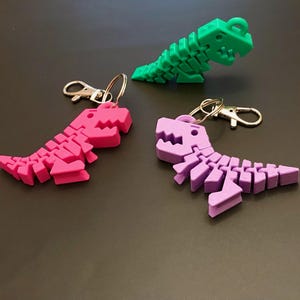 3D Printed Articulated T-rex Key Chain - Etsy
