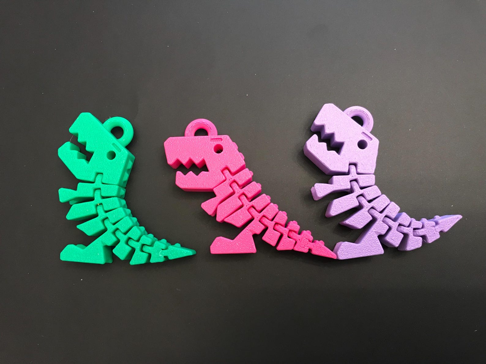 3D Printed Articulated T-rex Key Chain - Etsy