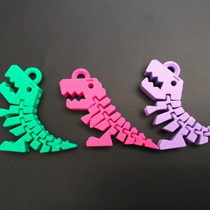 3D Printed Articulated T-rex Key Chain - Etsy