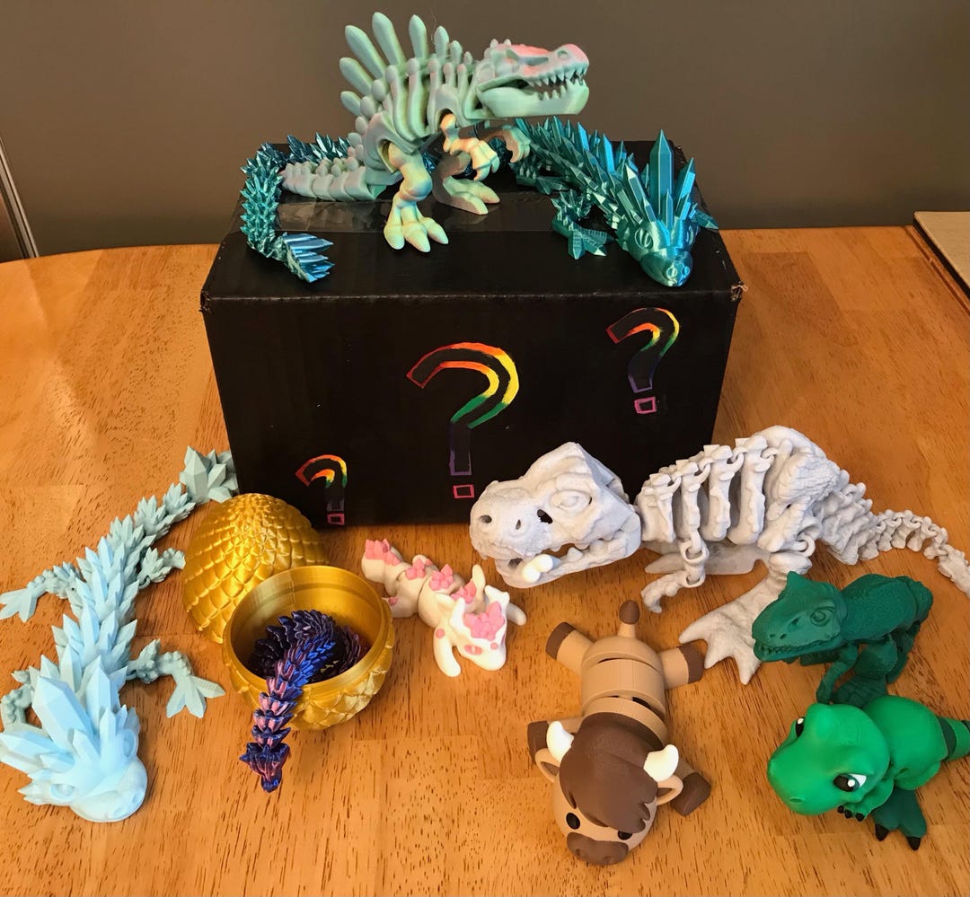 Large Mystery Box of 3D Printed Toys Surprise Fidgets & Mini Figures - Etsy