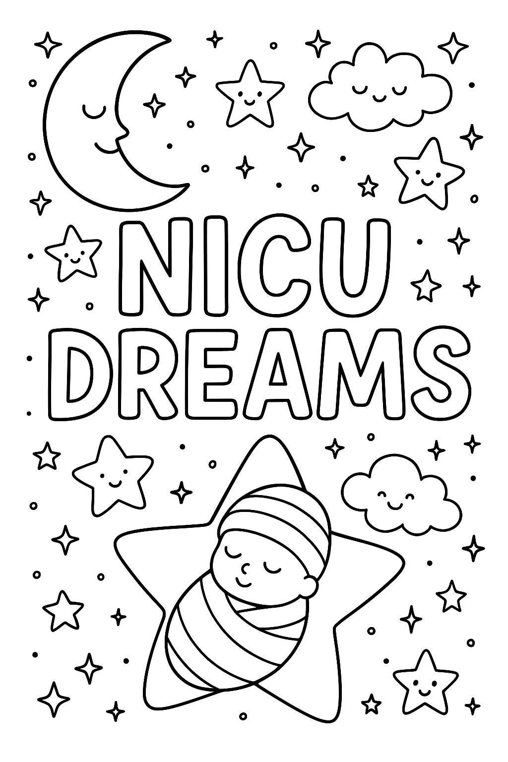 NICU Preemie Coloring Pages - Etsy