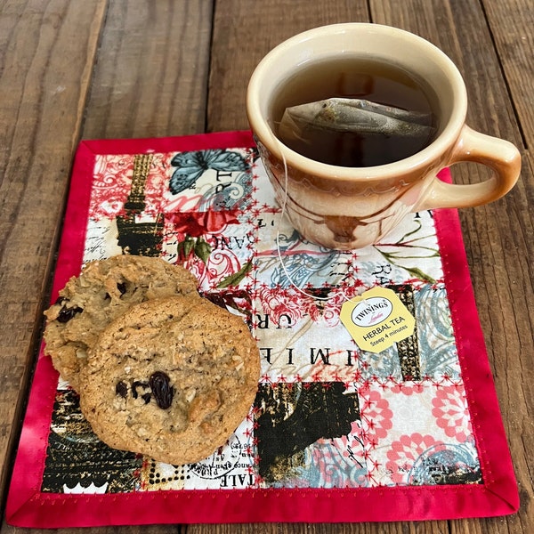 Quilted Mug Rug - Etsy