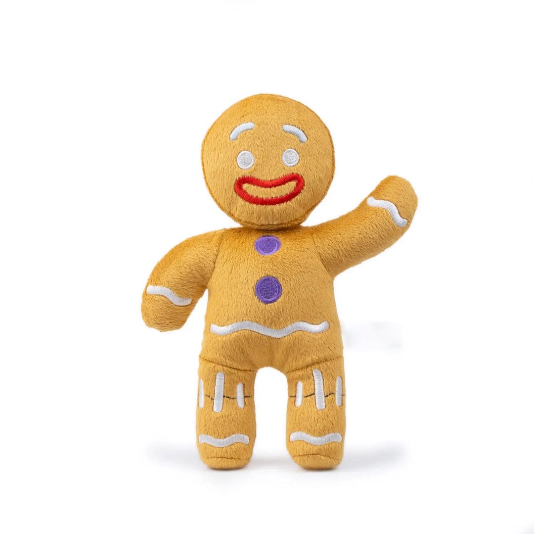 Handmade Gingerbread Man Plush: Christmas Decor, Stuffed Toy Pillow - Etsy