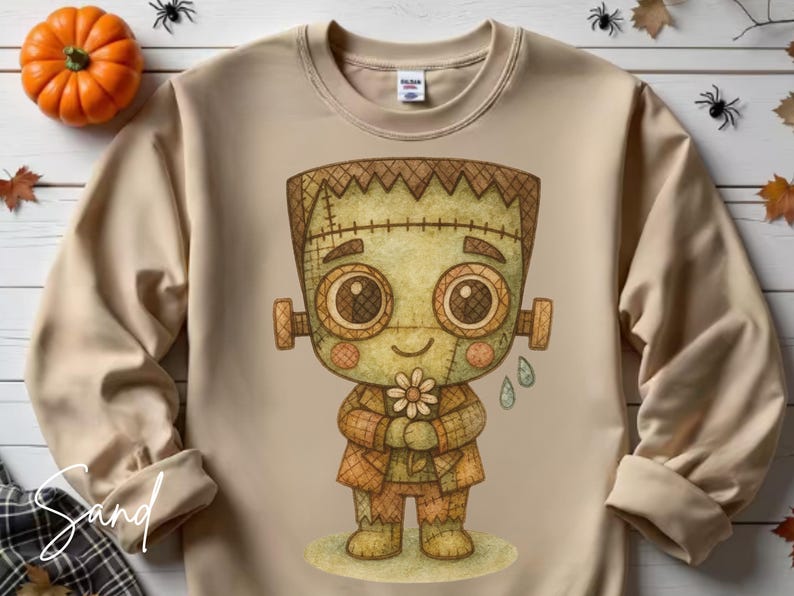 Kawaii Patchwork Frankenstein Clipart, Spooky Halloween PNG (digital ...