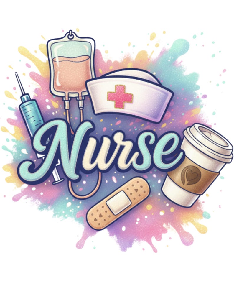 Pastel Glitter Nurse PNG: Sublimation Design (digital Download) - Etsy