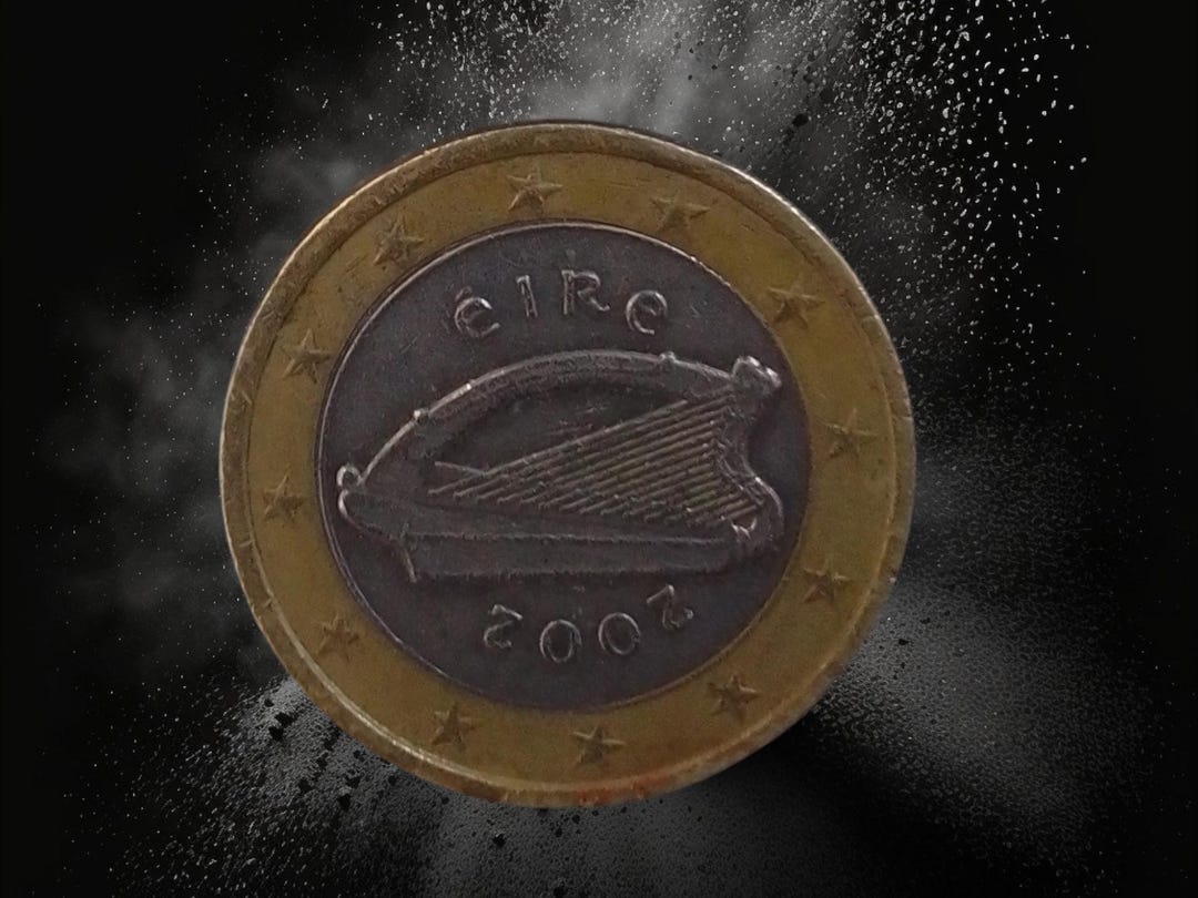 1 Euro 2002 Ireland Eire Celtic Harp Bimetallic Coin Rare Coin - Etsy