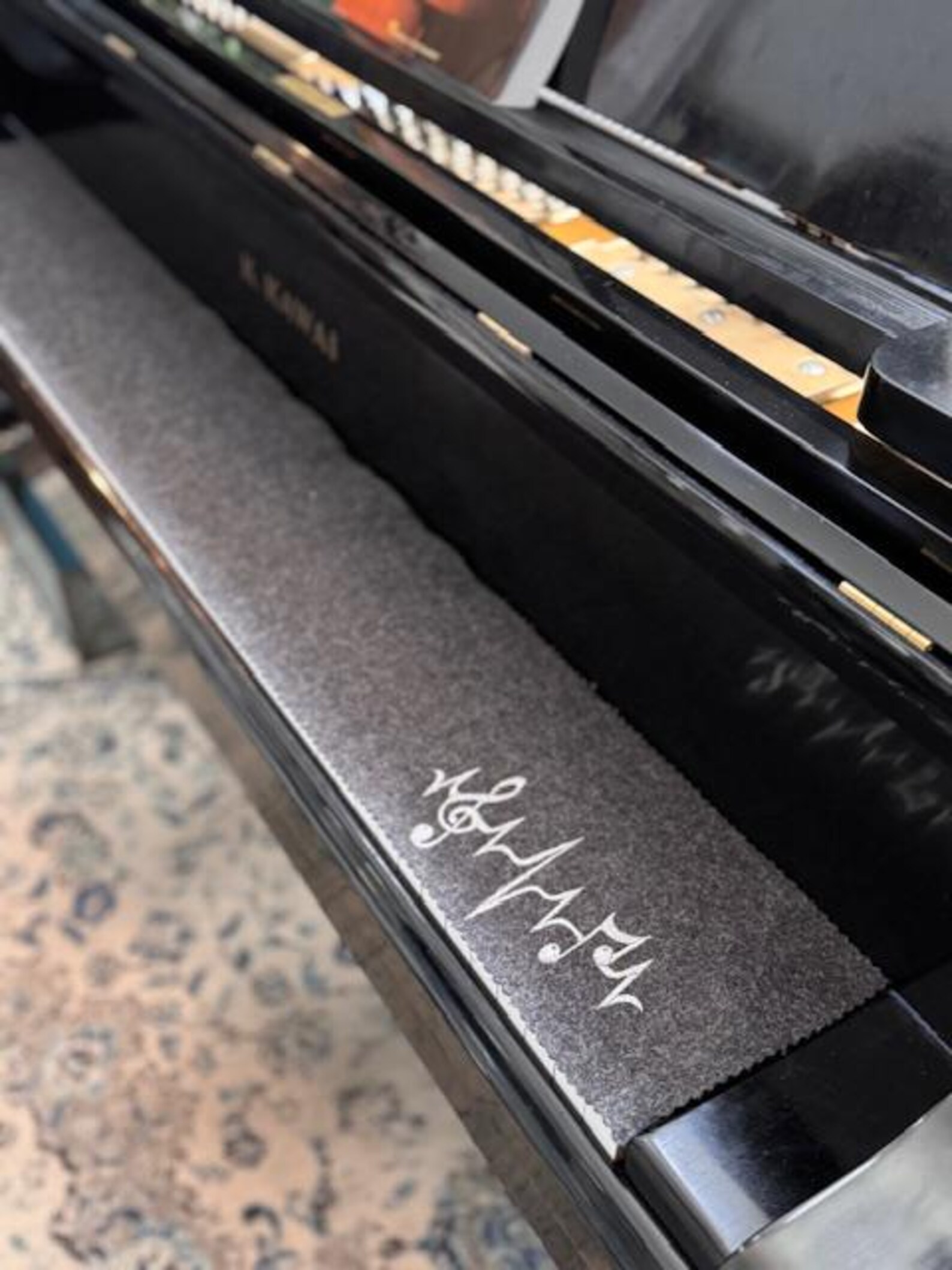 Piano Keyboard Runner - Embroidered - Etsy