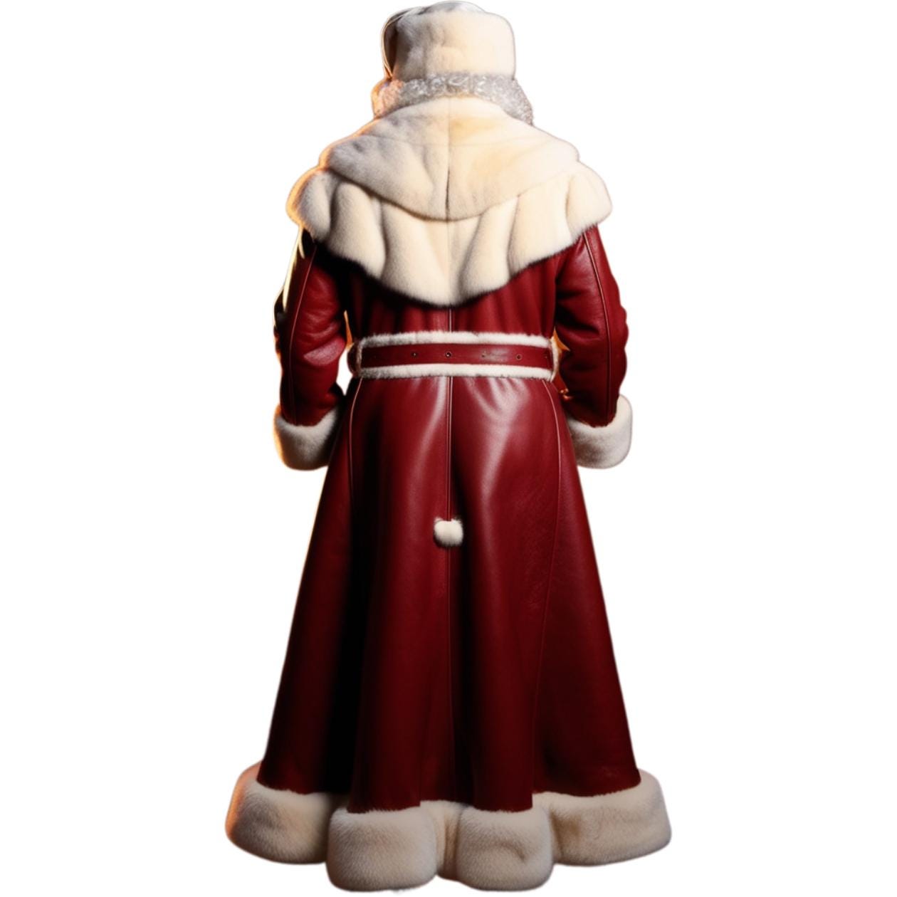 Luxurious Christmas Santa Claus Coat/christmas Santa Leather Coat ...