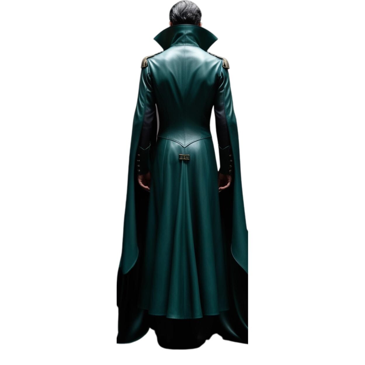 Elegant Green Cloak Coat/handmade Leather Cloak/leather Cloak/green Gay ...