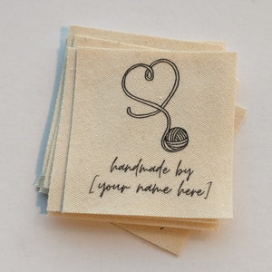 Labels for Crocheted Items and Gifts - Organic Cotton Tags ...