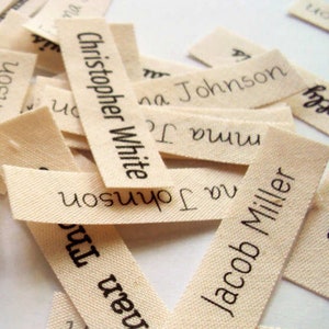 Custom Clothing Labels - Personalized Name Tags With Iron on Adhesive ...