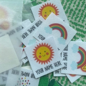 75 Rainbows and Sunshine Personalized Name Labels - Children's Clothing ...