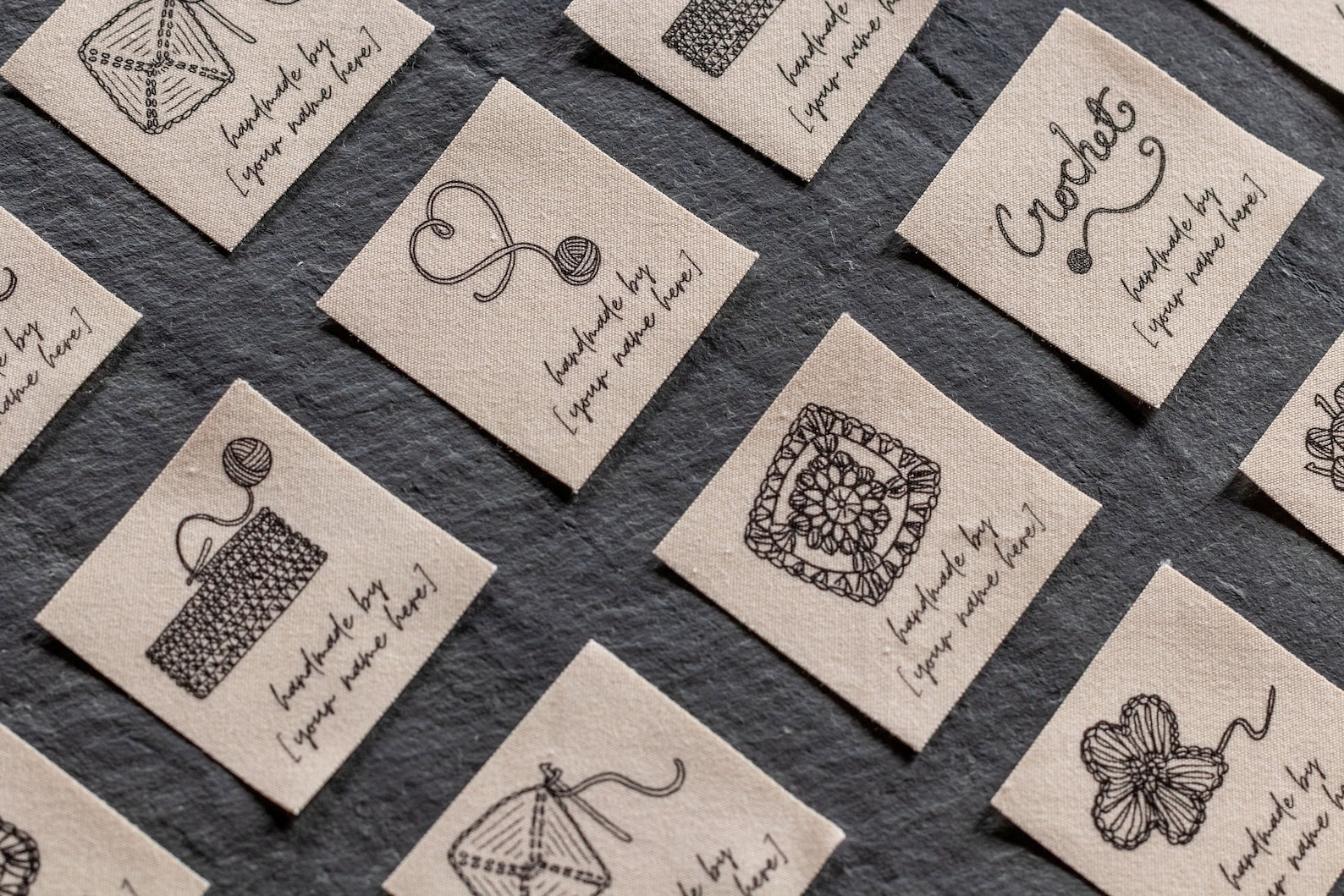 Labels for Crocheted Items and Gifts Organic Cotton Tags - Etsy